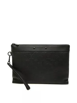 LOUIS VUITTON 2021-2026 Monogram Shadow Pochette To Go Clutch Bag - Black