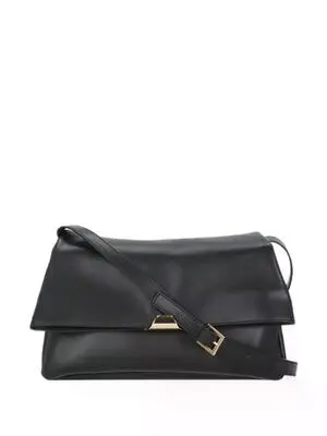 THEMOIRE Foldover-top Buckle-strap Shoulder Bag - Black
