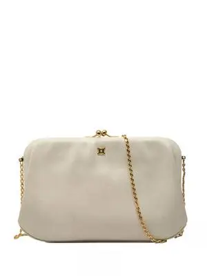 Celine 2008 Leather Frame Chain Shoulder Bag - White