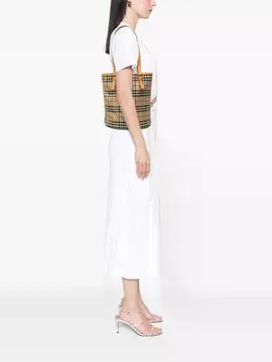 Burberry 20th Century House Check Canvas Bucket Bag