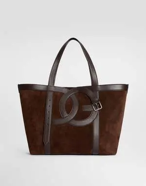 Dolce & Gabbana Dg Belt Shopping Bag In Split Leather - Multicolor