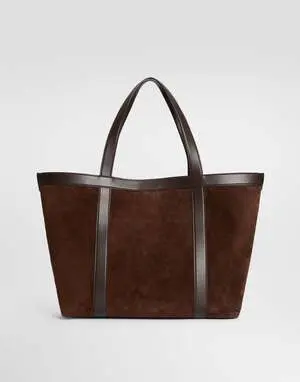 Dolce & Gabbana Dg Belt Shopping Bag In Split Leather