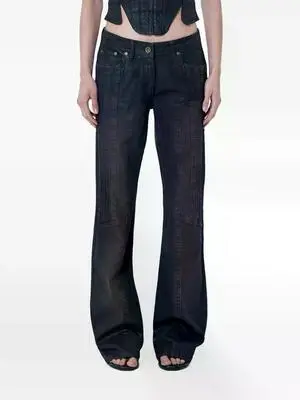KNWLS Alice Panelled Mid-rise Jeans - Black
