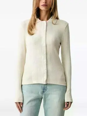Marc O'polo Ribbed-knit Long-sleeve Shirt - Neutrals