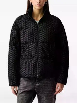 Karl Lagerfeld Monogram-pattern Padded Jacket - Black