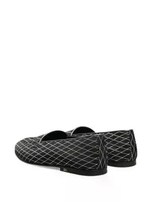 Dolce & Gabbana Diamond-stitched Slip-on Loafers