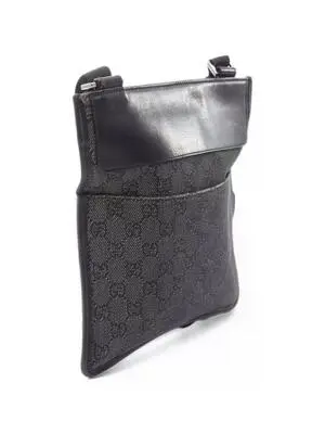 Gucci 2000s Gg Pattern Shoulder Bag - Grey