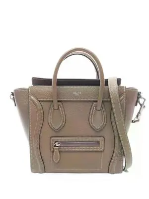 Celine 2010s Nano Luggage Tote Bag - Neutrals