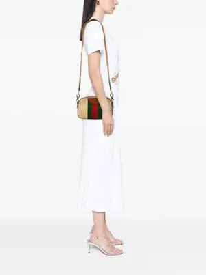 Gucci 2000-2015 Canvas Web Camera Bag Crossbody Bag