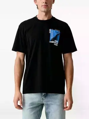 Karl Lagerfeld Logo-print Cotton T-shirt - Black