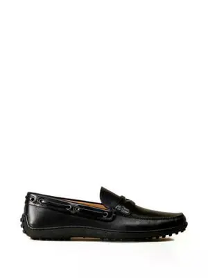 Car Shoe Bleached-leather Apron-toe Loafers