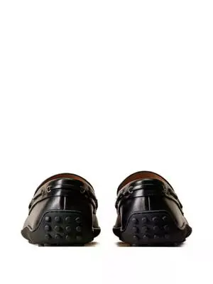 Car Shoe Bleached-leather Apron-toe Loafers