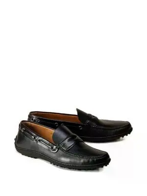 Car Shoe Bleached-leather Apron-toe Loafers