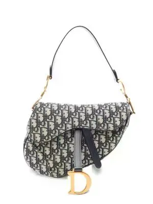 Dior 2010s Oblique Saddle Shoulder Bag - Neutrals