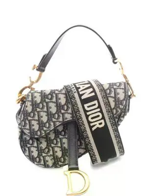 Dior 2010s Mini Saddle Oblique Tote Bag - Neutrals