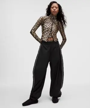 Contrast Piping Pants For Women