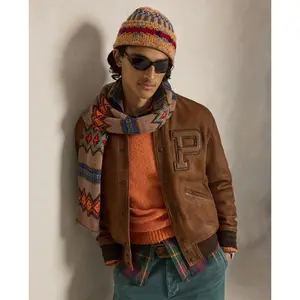 Ralph Lauren Leather Letter Jacket