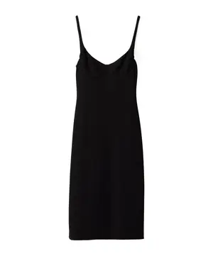 Miu Miu Milano Rib Knit Dress - Black