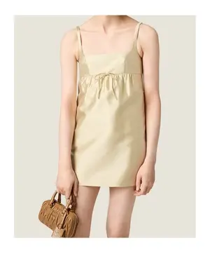 Miu Miu Embroidered Silk And Wool Dress