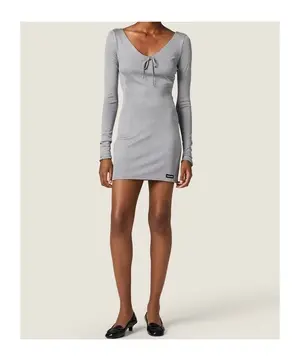 Miu Miu Silk And Jersey Dress