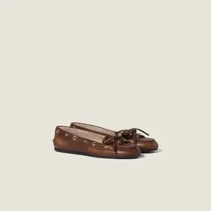 Miu Miu Deck Leather Loafers