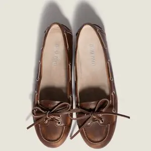 Miu Miu Deck Leather Loafers