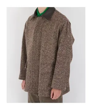 Auralee Tweed Zip-up Casual Jacket