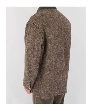 Auralee Tweed Zip-up Casual Jacket