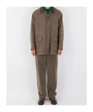 Auralee Tweed Zip-up Casual Jacket