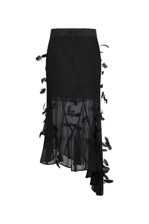 Attico Asymmetrical-hem Midi Skirt