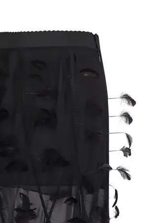 Attico Asymmetrical-hem Midi Skirt