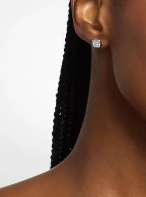 Michael Kors Cushion Cut Cubic Zirconia Stud Earrings In By