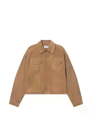 FRAME Suede Utility Jacket - Neutrals