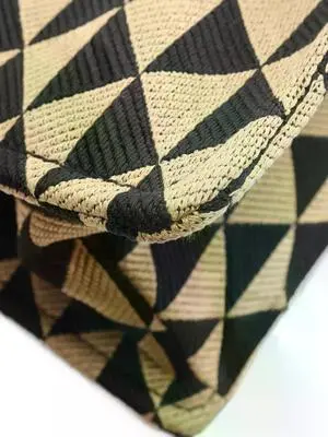 Prada 2010s Large Symbole Canvas Tote Bag - Black