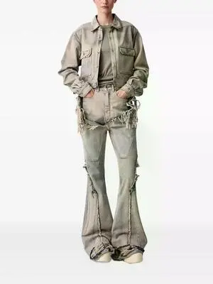 Rick Owens Long-sleeve Cropped Denim Jacket
