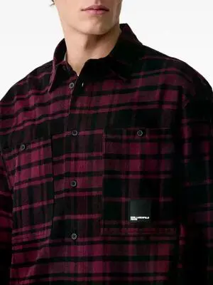 Karl Lagerfeld Check-pattern Logo-patch Shirt
