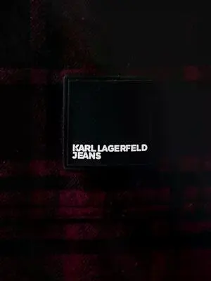 Karl Lagerfeld Check-pattern Logo-patch Shirt