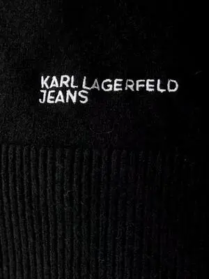 Karl Lagerfeld Contrast-trim Logo-embroidered Sweater