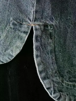 Karl Lagerfeld Logo-embroidered Acid-wash Denim Shirt