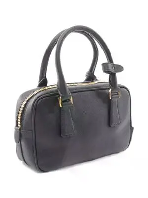 Prada 2020s Leather Satchel Bag - Black