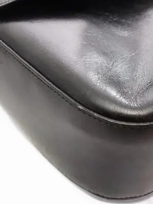 Prada 2000s Leather Shoulder Bag - Black