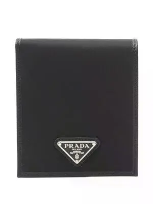 Prada Tessuto Saffiano Bi-fold Wallet - Black