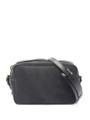 Prada 2000s Logo-jacquard Shoulder Bag - Black