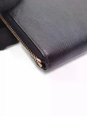 Prada 2010s Saffiano Leather Zip-around Wallet