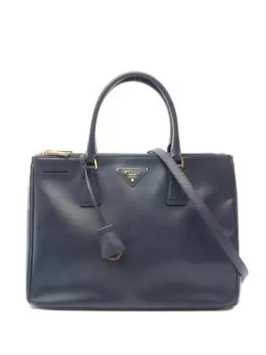 Prada 2000s Galleria Saffiano Leather Tote Bag - Blue