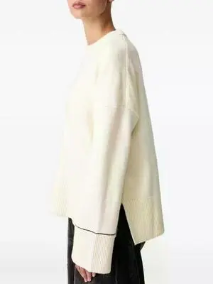 Karl Lagerfeld Logo-embroidered Side-slit Sweater