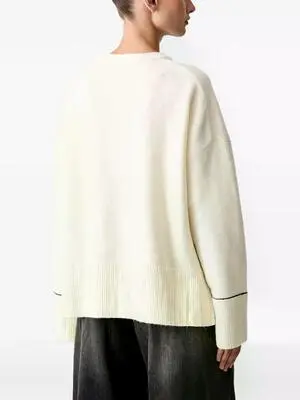 Karl Lagerfeld Logo-embroidered Side-slit Sweater