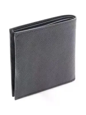 Prada Triangle-plaque Bi-fold Wallet - Black