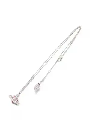 VIVIENNE WESTWOOD Orb Diamante Heart Necklace - Silver