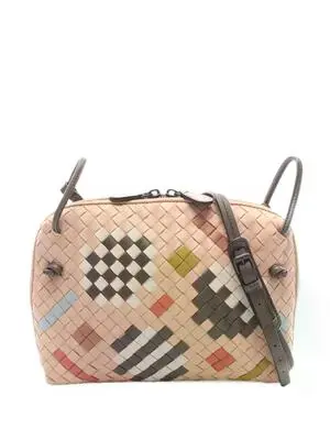 Bottega Veneta 2010s Intrecciato Abstract Shoulder Bag - Neutrals
